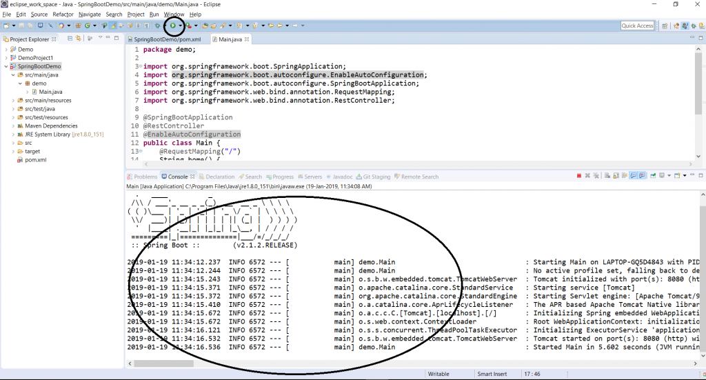 Creating A Hello World Spring Boot Application In Eclipse Using Maven Learnjava